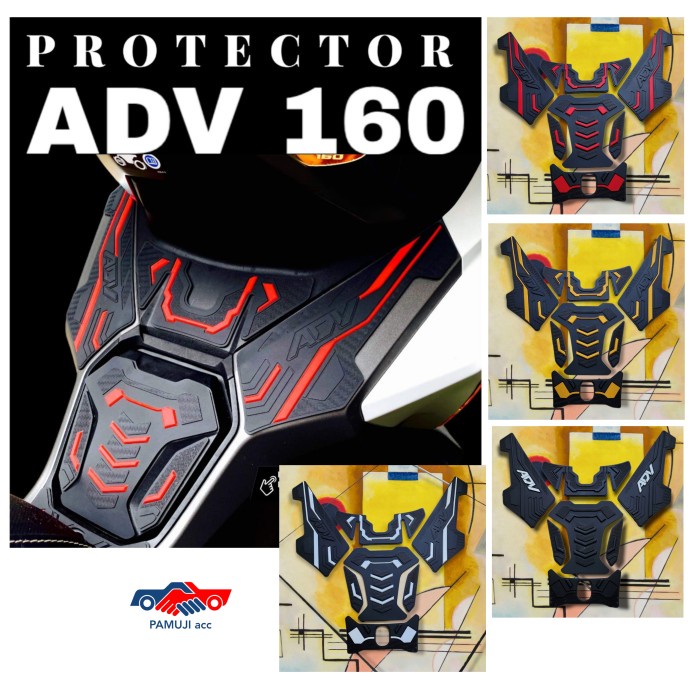 Jual STICKER STIKER TANKPAD RUBBER AAM NEW ADV 160 TIMBUL 3D MODEL FULL ...
