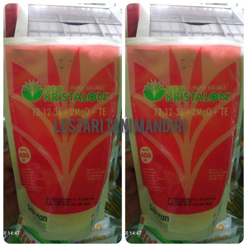 Jual Pupuk Neo KRISTALON warna merah kemasan 400 Gram | Shopee Indonesia