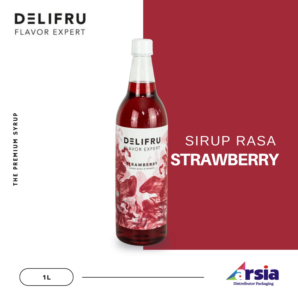 Jual Sirup Strawberry DELIFRU - 1L | Shopee Indonesia