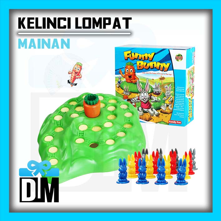 Jual Kelinci Lompat ular tangga 3d Lubang Wortel Putar Funny Bunny Game ...