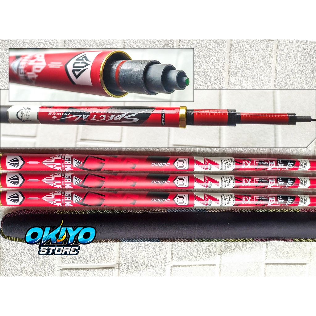 Jual Joran Tegek Import Ros Panjang Special Carbon Ringan Lentur ujung cocok untuk nila babon ...