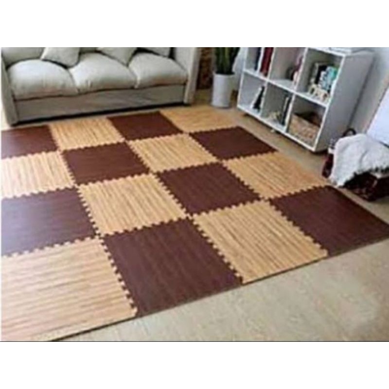 Jual Tikar Puzzle Motif Kayu Minimalis | Shopee Indonesia