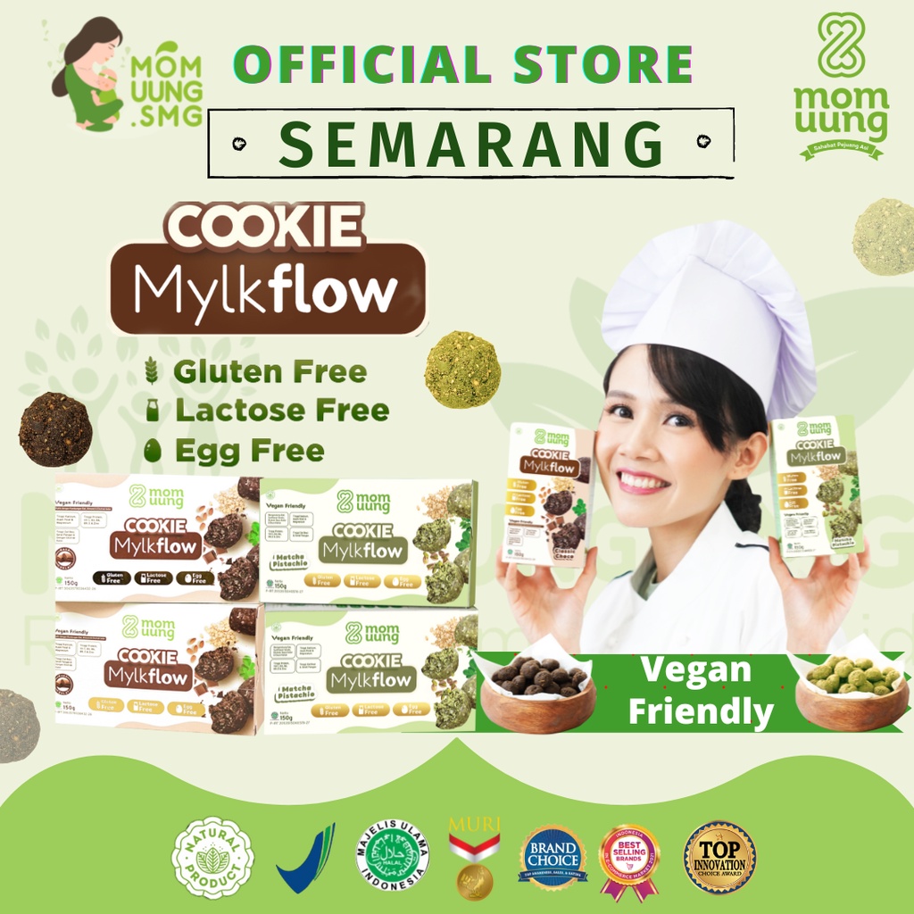 Jual Mom Uung Cookies Mylkflow / Cemilan Sehat Pelancar ASI / Gluten ...