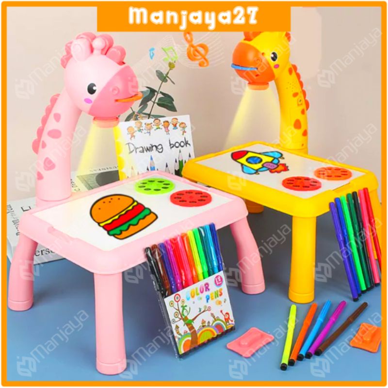 Jual Meja Belajar Gambar Meja Gambar Anak Proyektor Meja anak Melukis ...