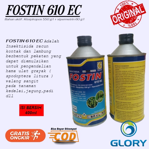 Jual Fostin 610EC Kemasan 400ML Atau Postin Klorpirifos 550 Insektisida ...