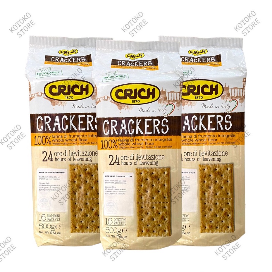 Jual Crich Crackers Whole Wheat / Biskuit Crich Krekers Gandum Utuh ...