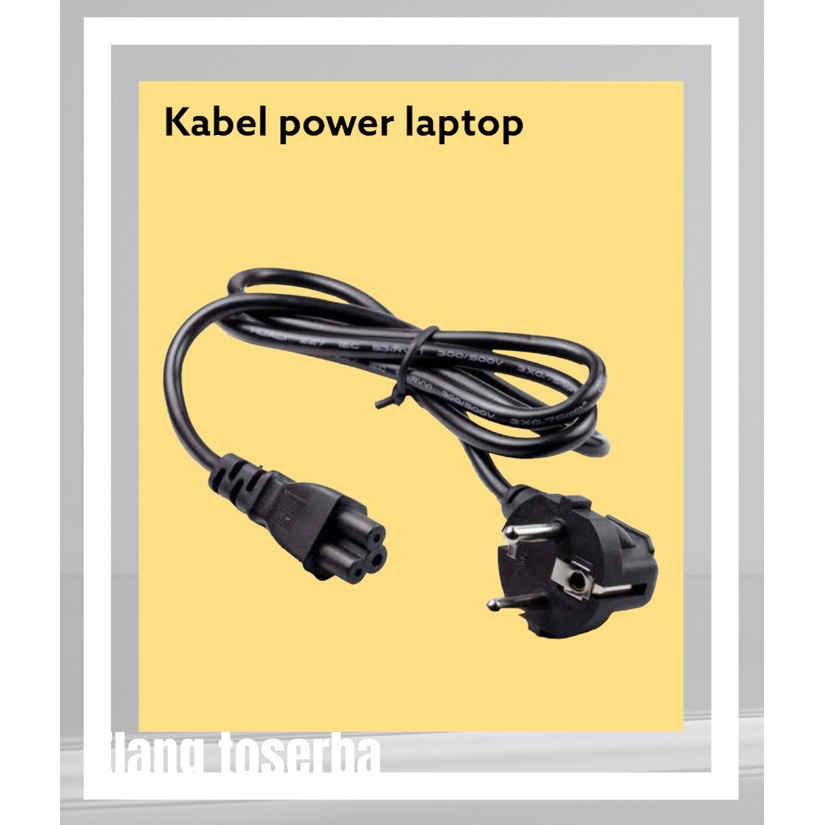 Jual Kabel Power Hitam Lubang Tiga (3) LAPTOP ADAPTOR | Shopee Indonesia