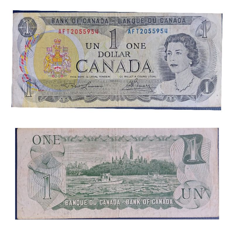 Jual Uang Negara Canada 1 Dollar 1973 Kondisi AXF Bagus Renyah UTUH ...