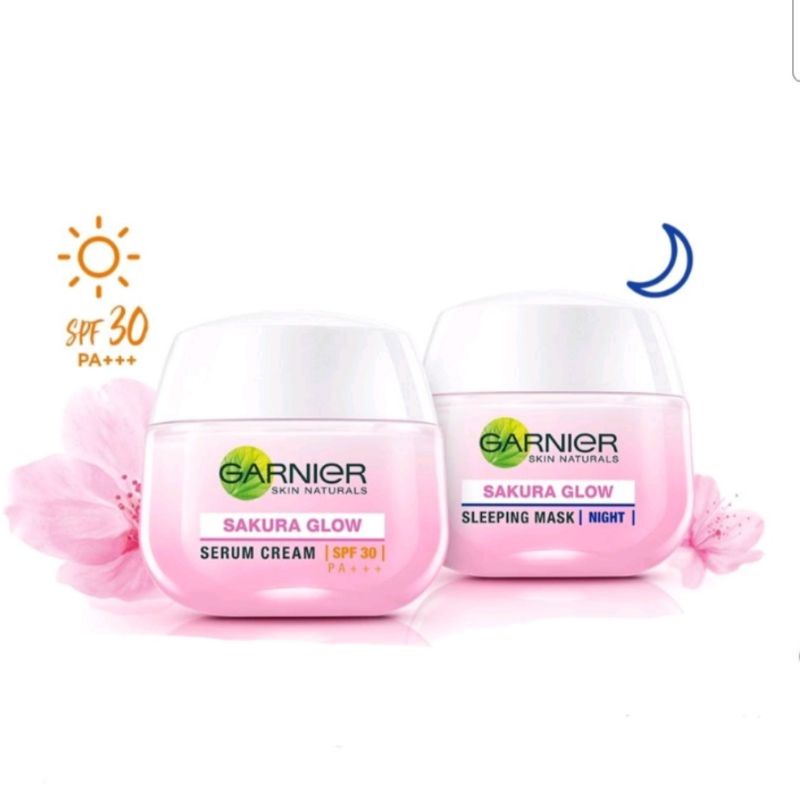 Jual Garnier Sakura Glow Hyaluron Serum Day Cream SPF30 PA +++ 50ml ...