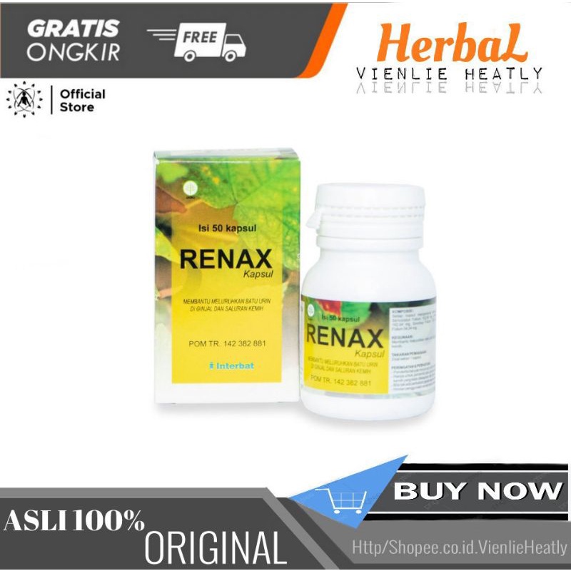 Jual Renax Mencegah dan mengatasi batu ginjal - 50 kapsul | Shopee ...