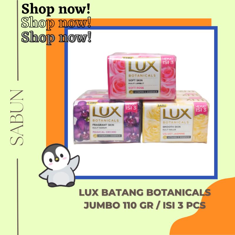 Jual Lux Sabun Batang Jumbo Soft Rose, Velvet Jasmine, Magical Orchid 110gr / Isi 3 pcs | Shopee ...