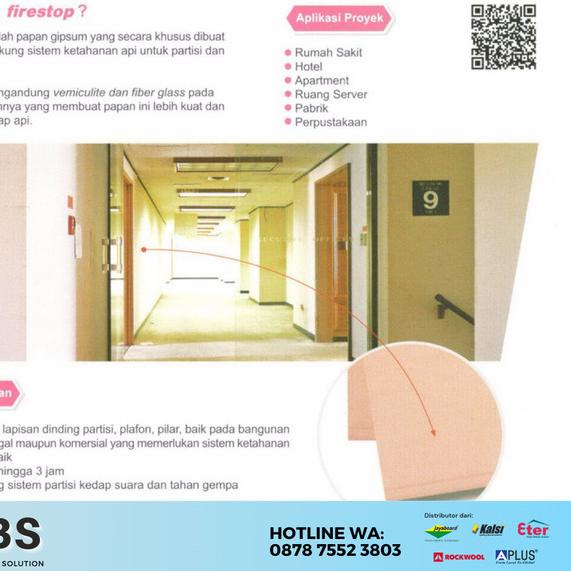 Jual Papan Gipsum TAHAN API FIRESTOP Jayaboard 13 mm - Gypsum Jayaboard ...