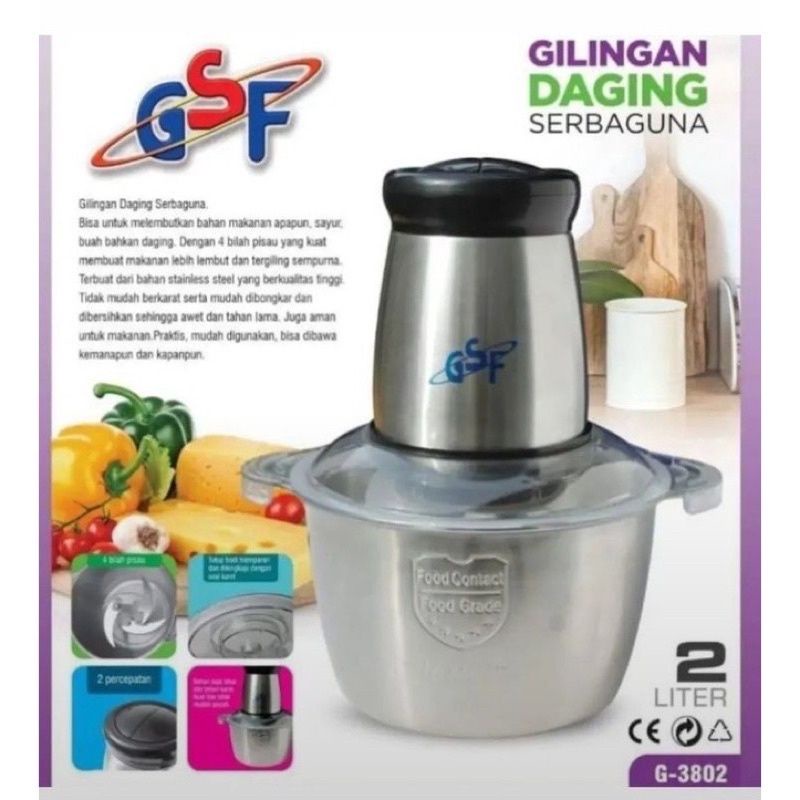 Jual Blender daging stainless steel chopper meat grinder / gilingan ...