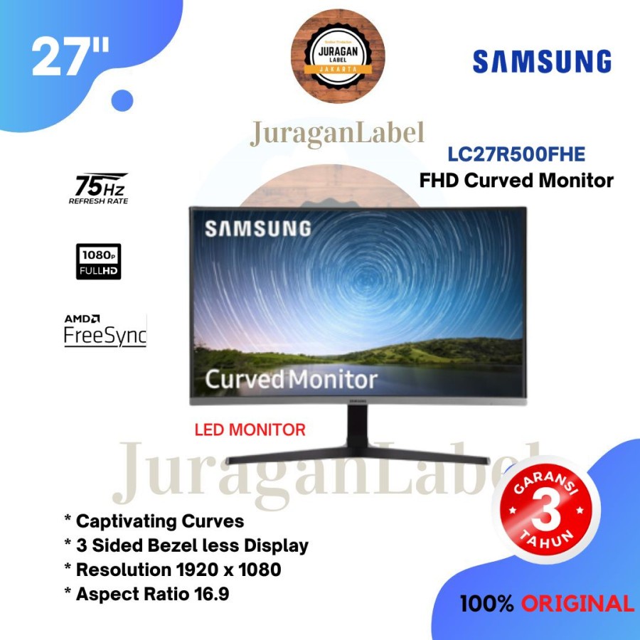 Jual Monitor SAMSUNG 27" inch LC27R500FHE FHD LED Curved LC27R500 ...