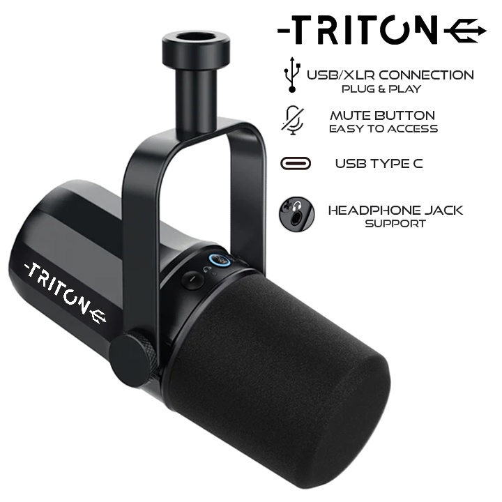 Jual TRITON D1 Cardioid Dynamic Microphone USB XLR Podcast Broadcast ...
