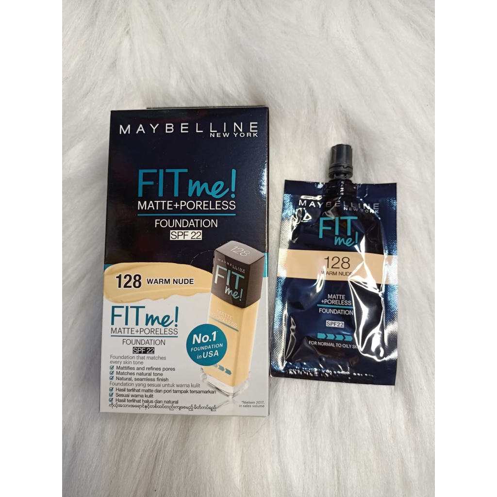 Jual Foundation Maybelline Fit me Matte + Poreless sachet | Shopee ...