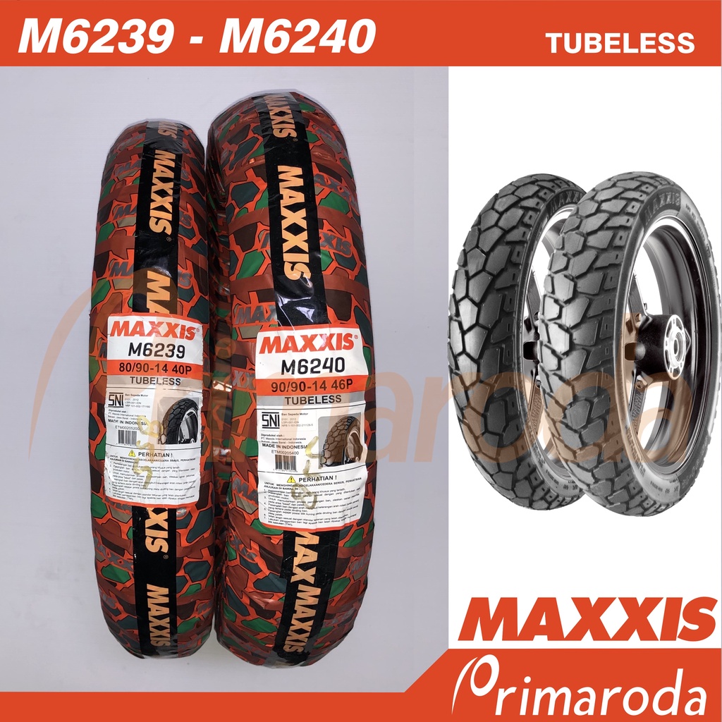 Jual Sepasang Ban Honda Scoopy (sebelum 2017) Tubeless Maxxis M6239 ...
