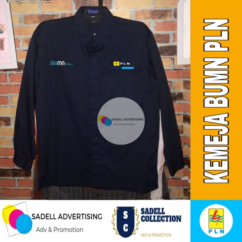 Jual Kemeja BUMN PLN Seragam BUMN PLN Navy Lengan Panjang Pria | Shopee ...