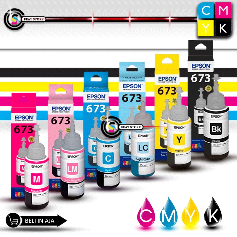 Jual TINTA PRINTER 673 all SERIES L800 L805 L850 L1800 | Shopee Indonesia