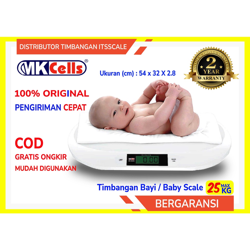 Jual Timbangan Bayi Digital MK-Cell MK-BS25A / Baby Scale Kap. 25kg | Shopee Indonesia