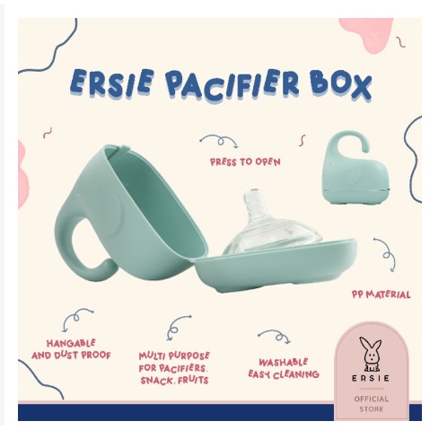 Jual ERSIE PACIFIER BOX | Tempat pacifier, snack untuk traveling ...