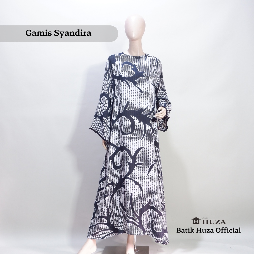Jual Batik Huza Abaya Batik Gamis Batik Syandira | Shopee Indonesia
