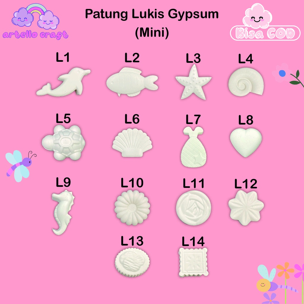 Jual Series Mini Mainan Anak Edukatif Melukis Mewarnai Patung Gypsum ...