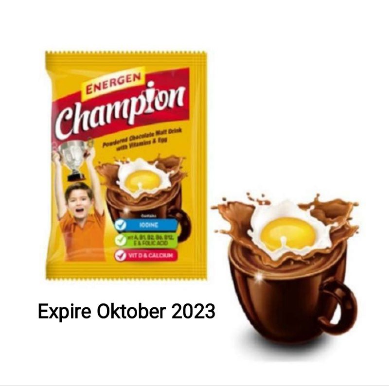Jual Energen Champion 4 in 1, susu coklat, 10 saset @ 35 grm, Expire ...