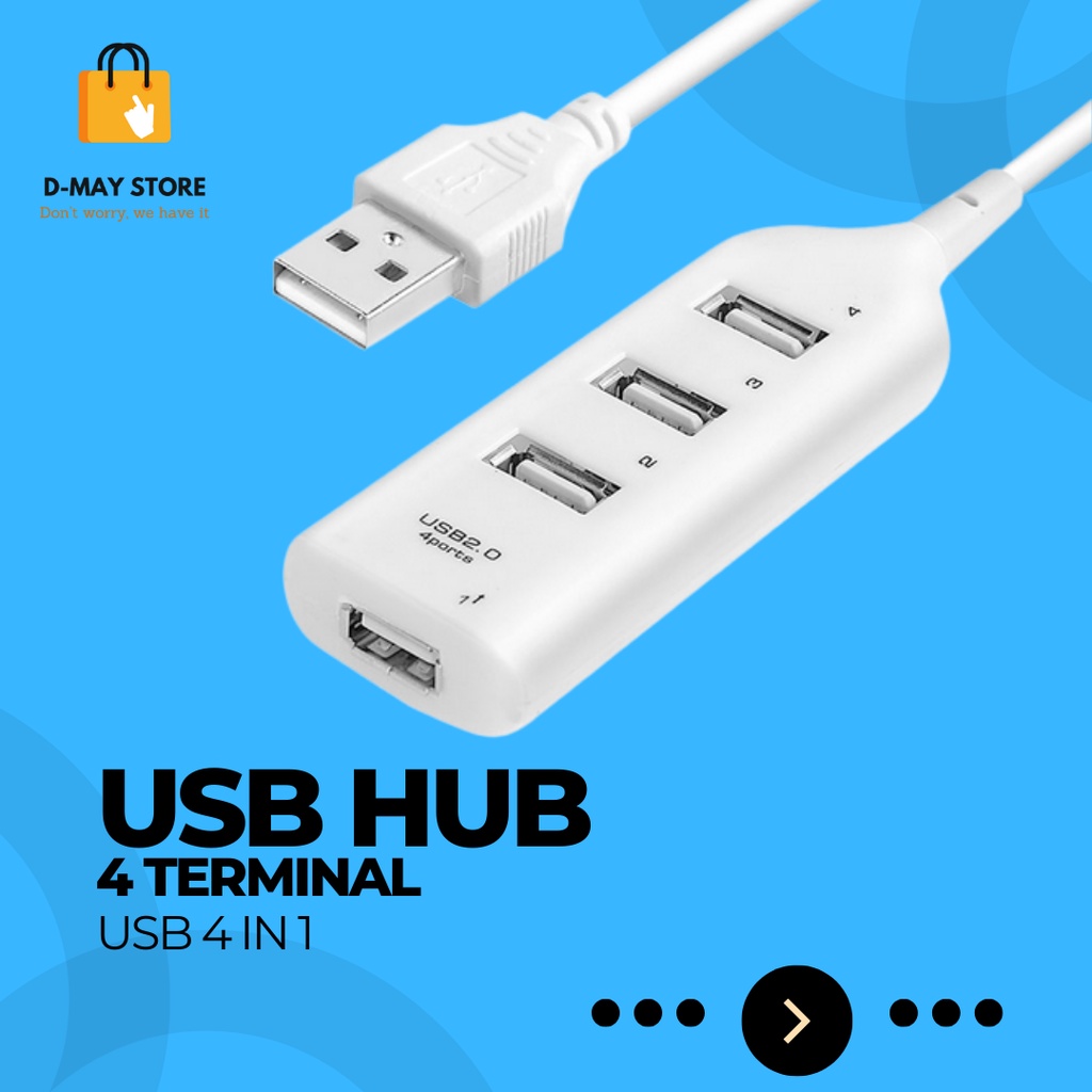 Jual USB HUB 4 Port | Terminal USB 4 output | Shopee Indonesia