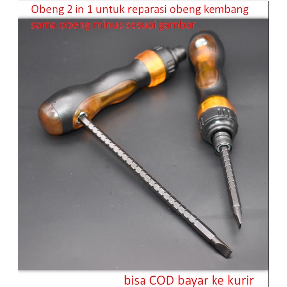 Jual Obeng 2 in 1 untuk reparasi obeng kembang sama obeng minus sesuai gambar | Shopee Indonesia