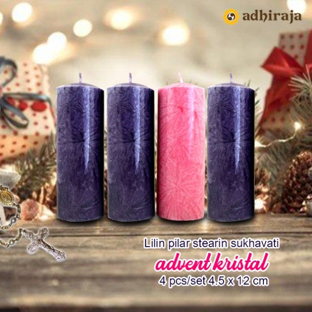Jual Lilin Doa Advent / Adven Ungu + Pink / Lilin Rohani Misa Natal ...