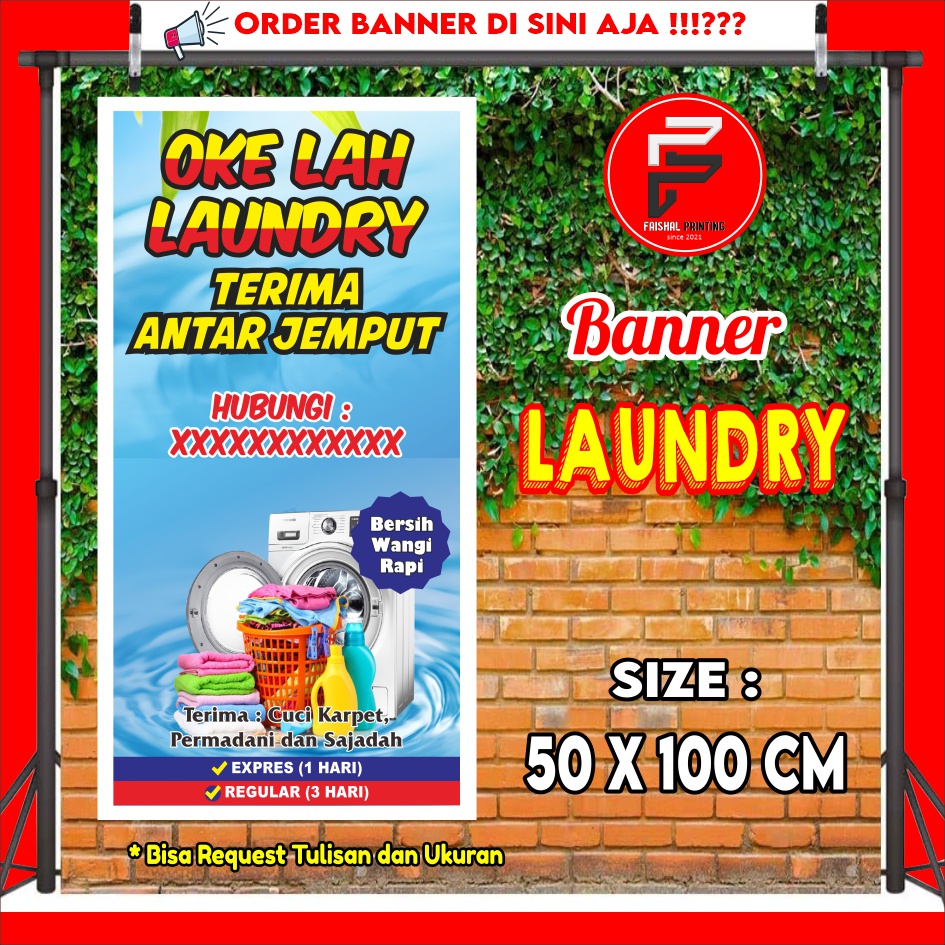 Jual Banner Laundry / Spanduk Londri / Banner Jasa Cuci baju / Spanduk ...