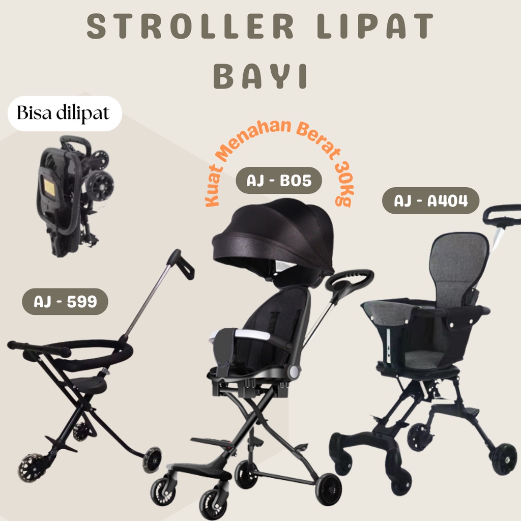 Jual Stroller Lipat Bayi Dorong Travel Balita Lipat Ringan Portable | Shopee Indonesia