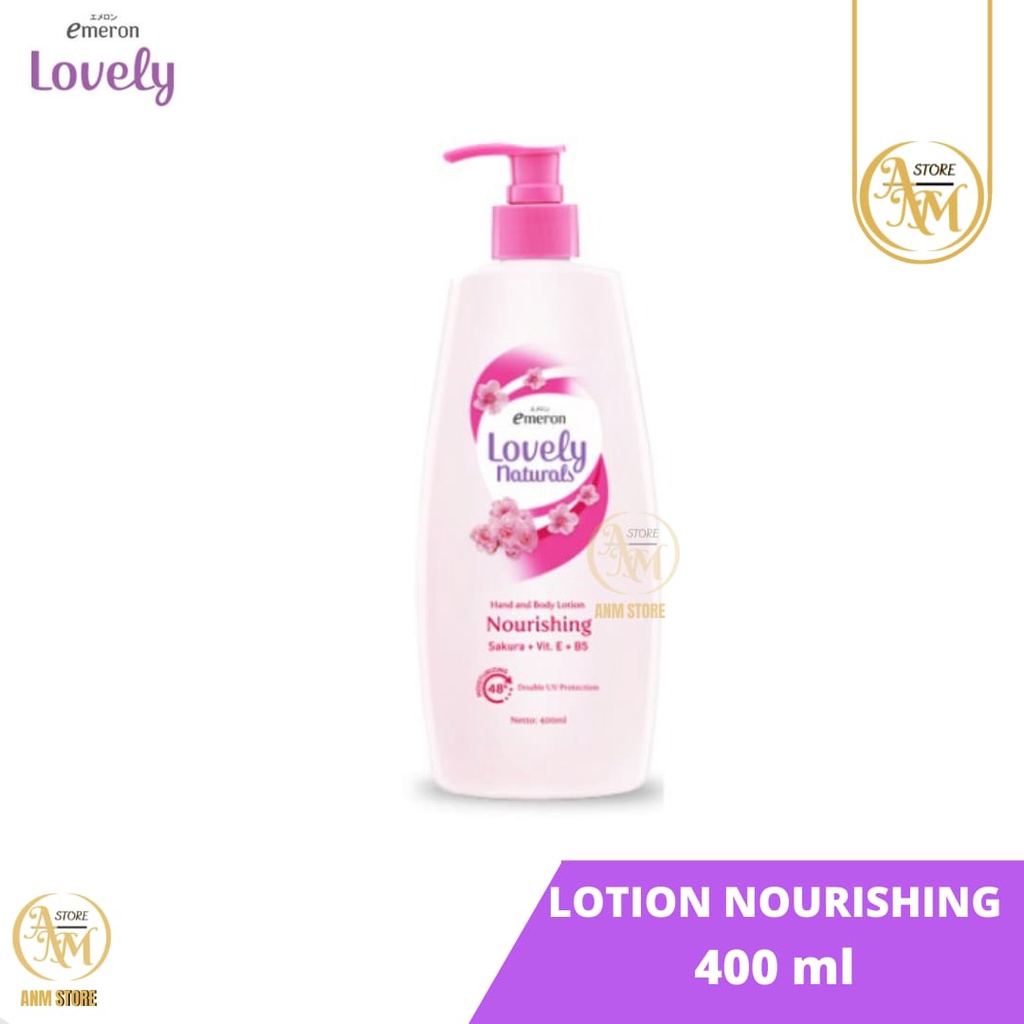 Jual EMERON LOVELY NATURAL BODY LOTION NOURISHING 400ML | Shopee Indonesia