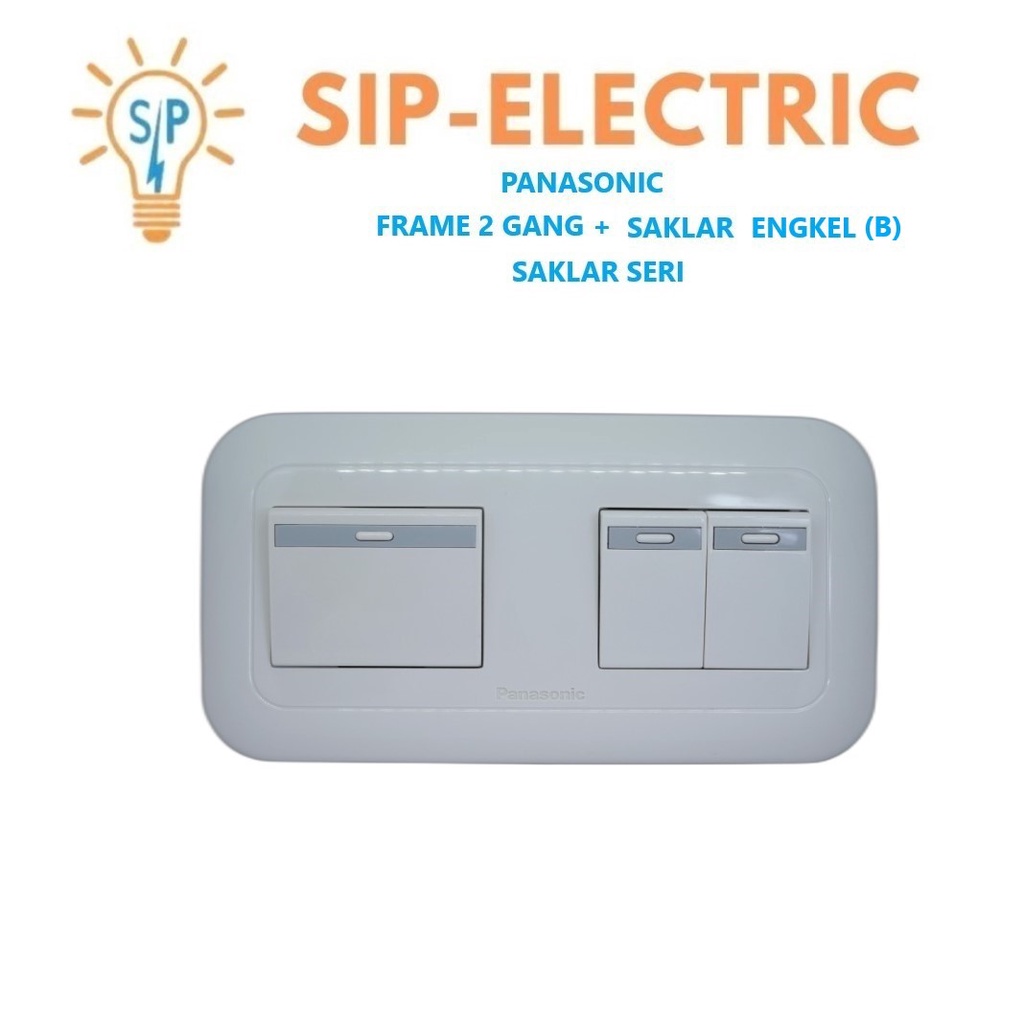 Jual PANASONIC 2GANG SAKLAR ENGKEL BESAR + SAKLAR SERI WIDE SERIES ...