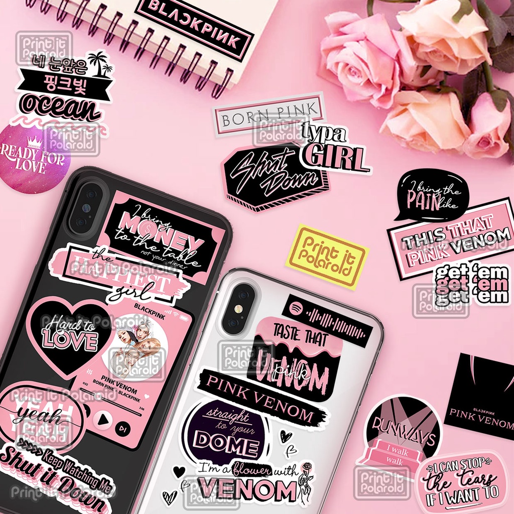 Jual Stiker PINK VENOM Blackpink casing hp buku diy sticker kpop korea ...