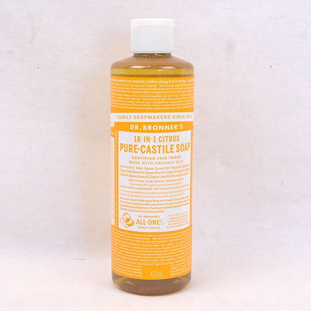 Jual DR.Bronners Sabun Organik Castile Liquid Soap Citrus 473ml ...