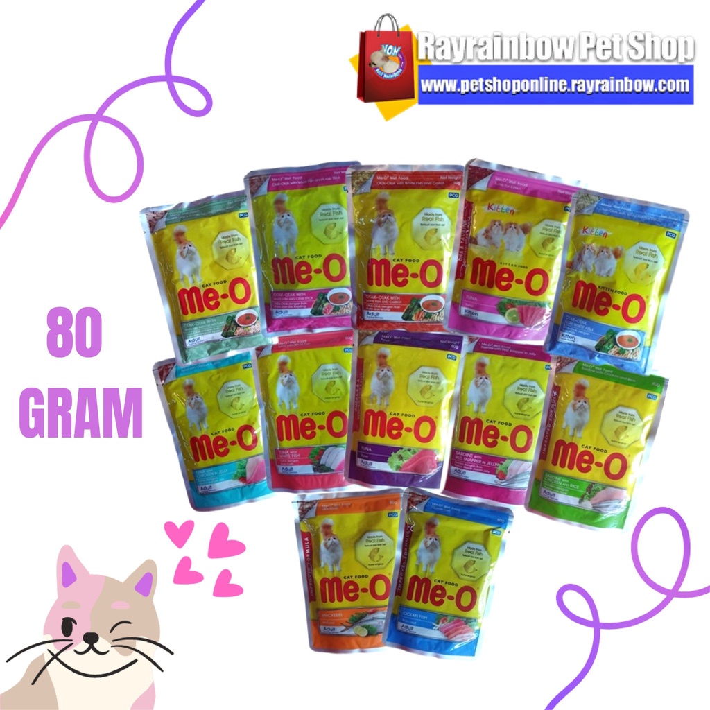 Jual Meo/Meo Sachet Adult & Kitten 80gr - Makanan Kucing Basah/Cat Food ...