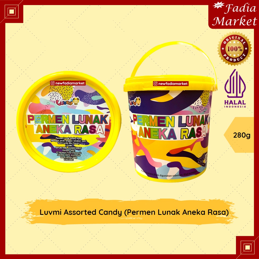 Jual Luvmi Permen Lunak Aneka Rasa Assorted Candy Mangga Jeruk Anggur ...