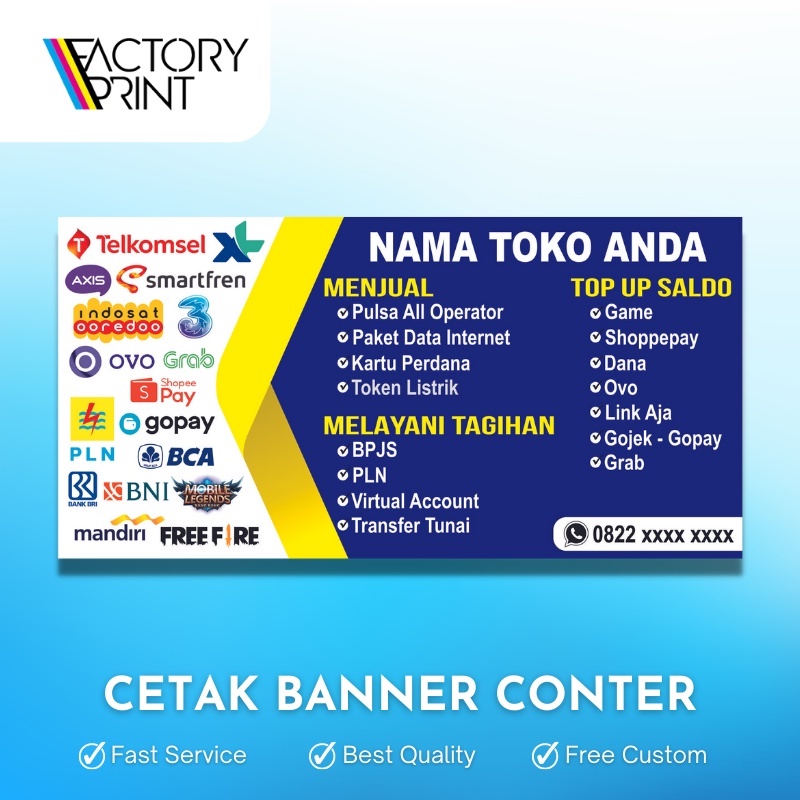 Jual CETAK BANNER KONTER | SPANDUK KONTER | BANNER KONTER | SPANDUK ...