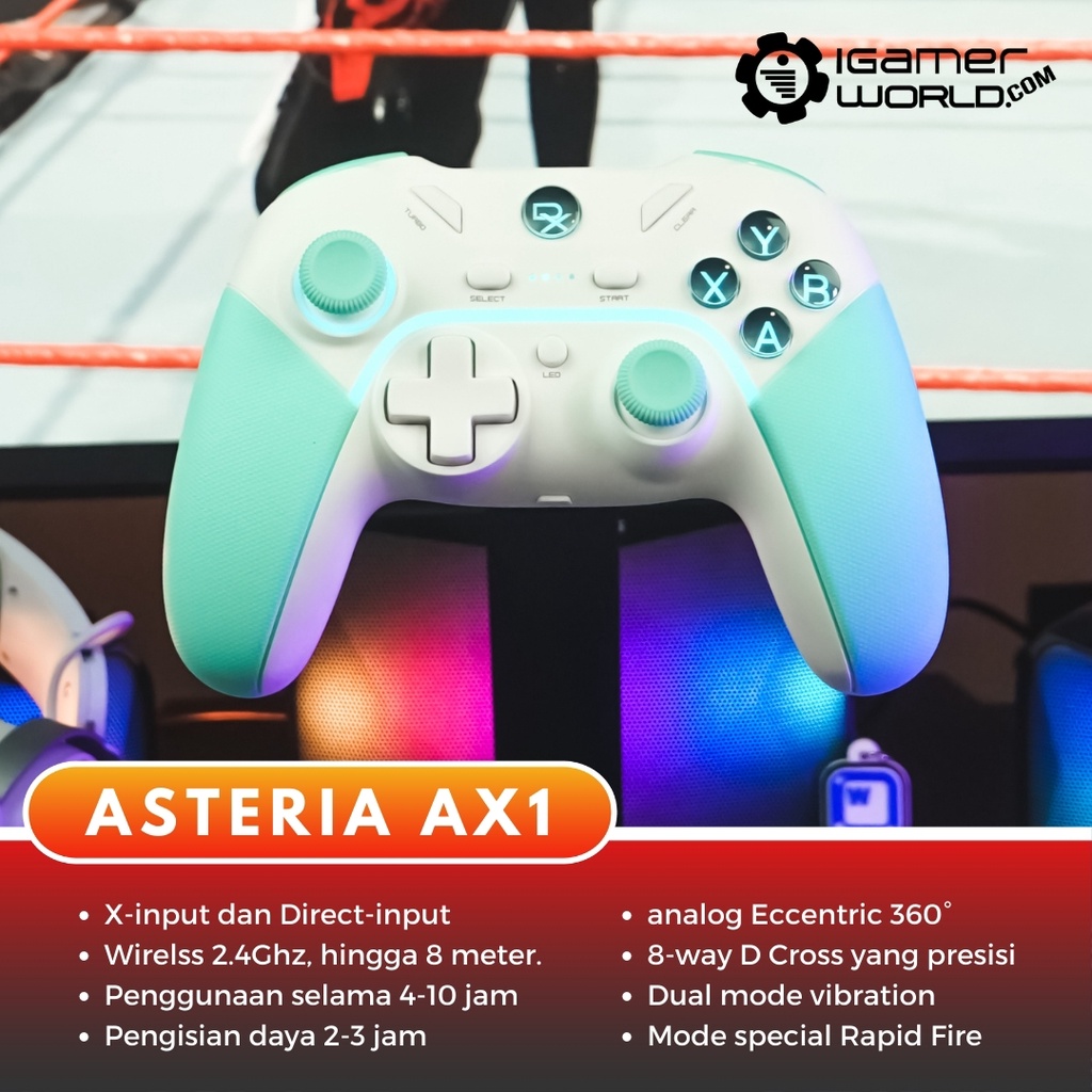 Jual Rexus Daxa Asteria AX1 / AX-1 Wireless/Wired Gamepad / Joystick | Shopee Indonesia