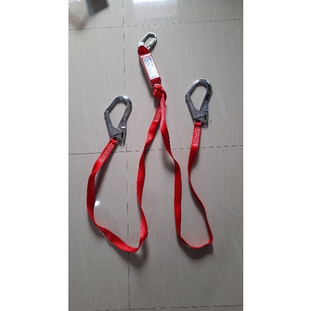 Jual Tali Body Harnest / Double Lanyard Absorber Double Bigh Hook / EAL ...