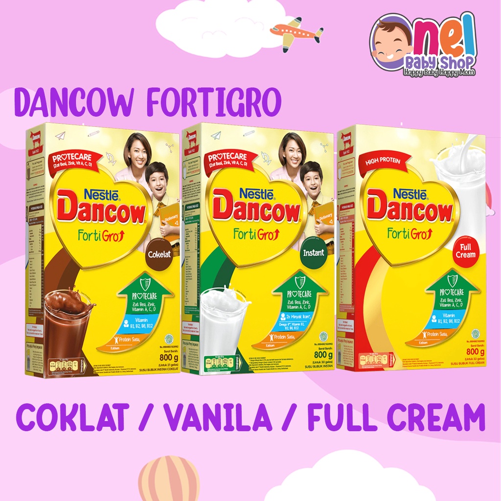 Jual DANCOW FORTIGRO COKLAT VANILA FULL CREAM 800GR/1KG | Shopee Indonesia