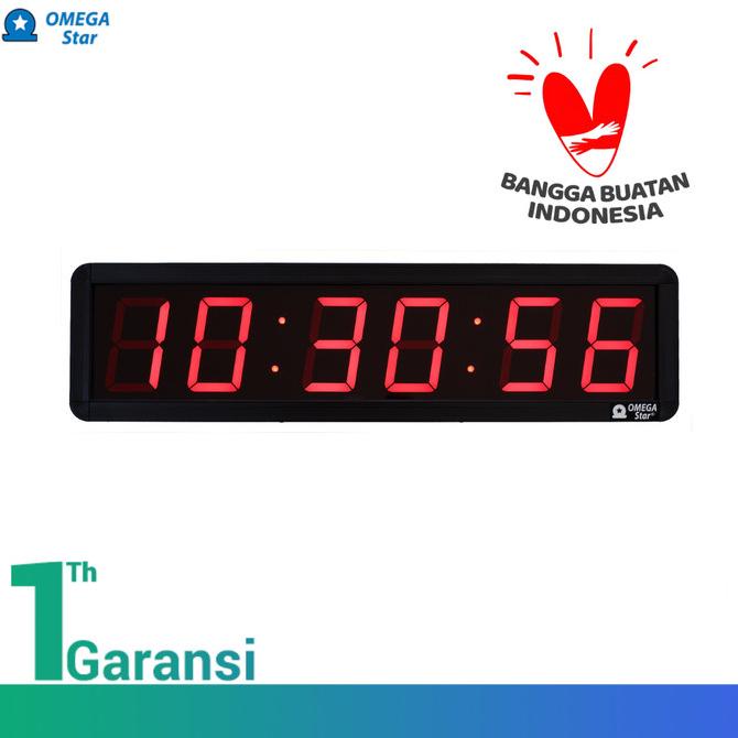 Jual Jam Digital Dinding 7 Segment 4 Inch 6 Digit - Omega Star | Shopee ...