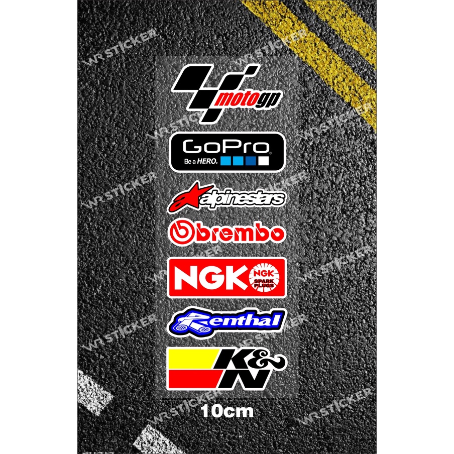 Jual Stiker moto gp stiker logo sponsor stiker variasi | Shopee Indonesia