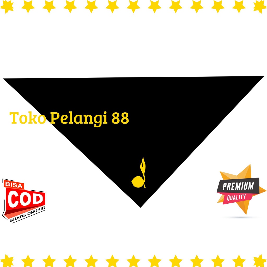 Jual Slayer Tunas Pramuka Hitam Polos / Syal Pramuka Tunas Kelapa Hitam ...