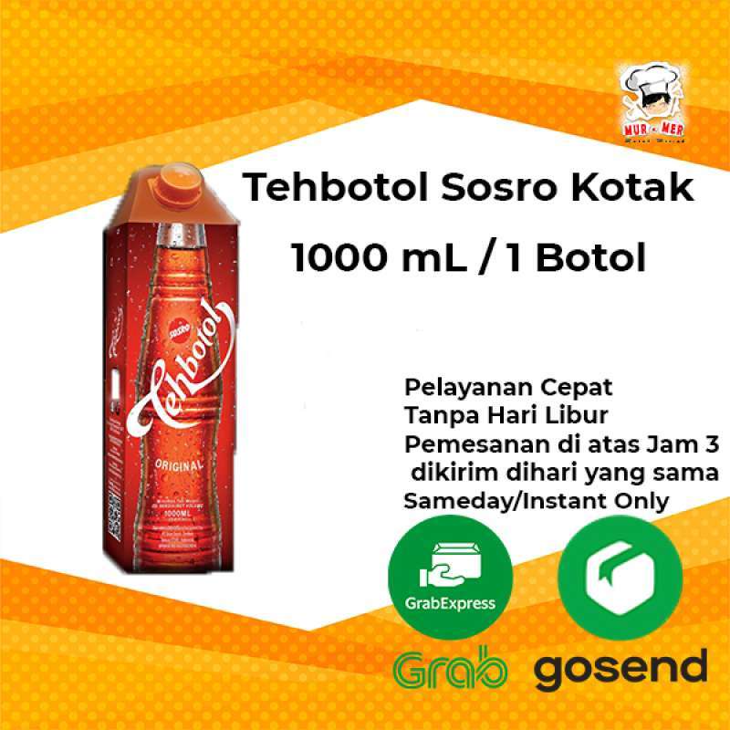 Jual TehBotol Sosro Kotak [1000 mL / 1 Botol] | Shopee Indonesia
