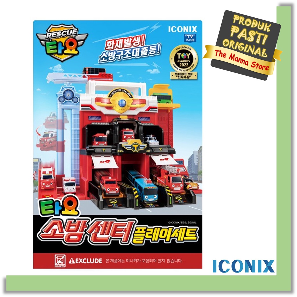 Jual Iconix Tayo The Little Bus Tayo Fire Station Action Playset ...