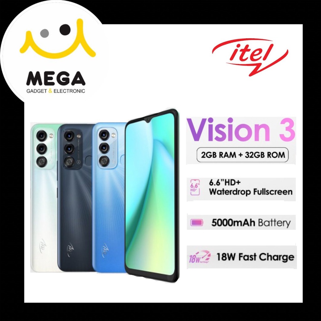Jual Itel Vision 3 2GB + 32GB Garansi Resmi Itel Indonesia | Shopee ...