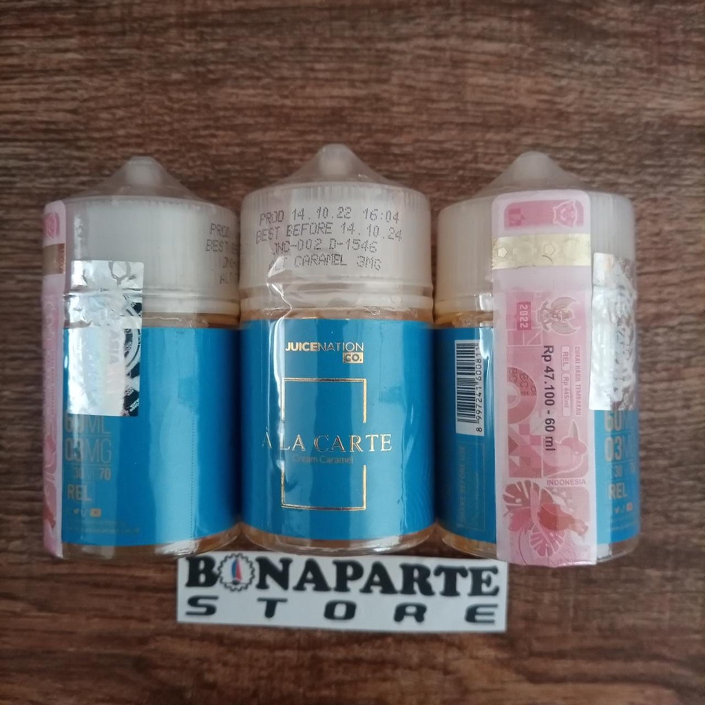 Jual ALA CARTE CREAM CARAMEL 3MG 60ML BY JUICENATION | Shopee Indonesia